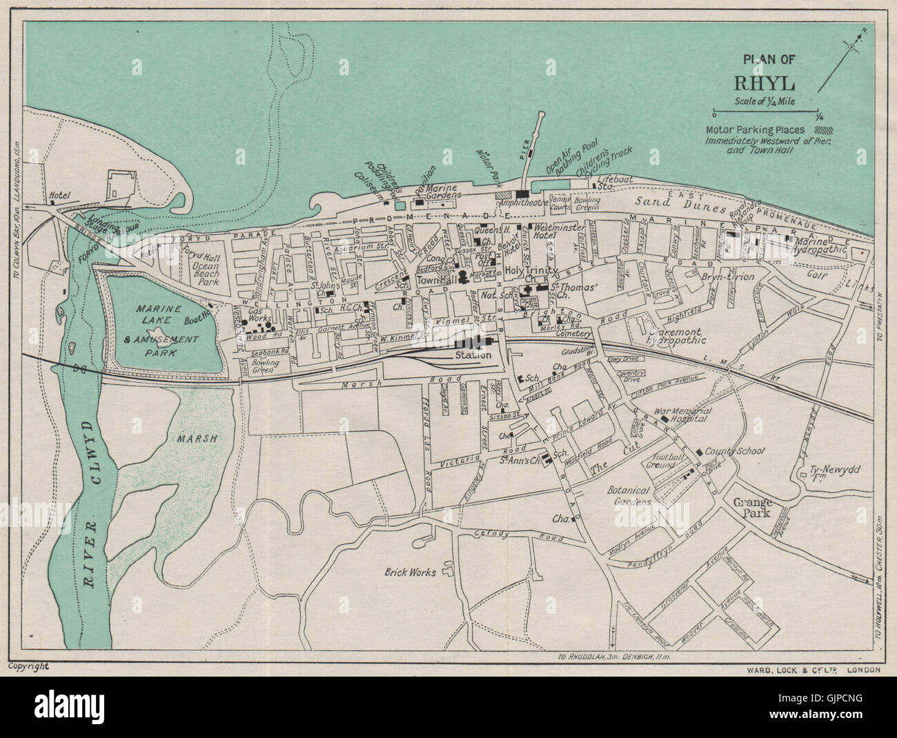 Rhyl map hi-res stock photography and images - Alamy