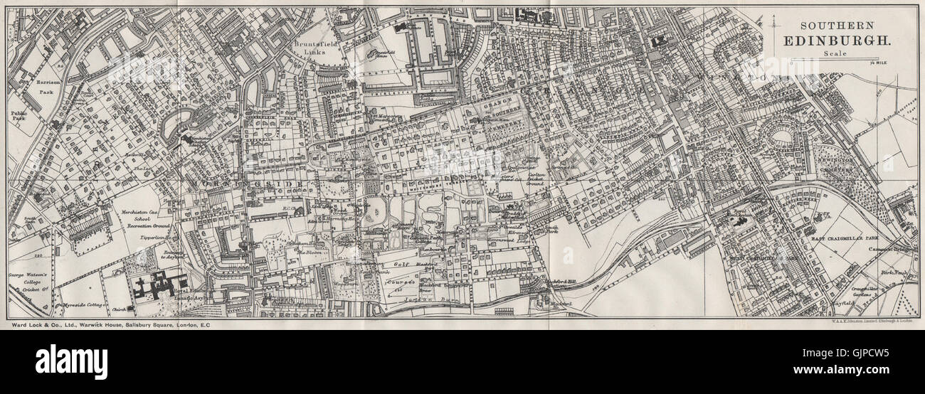 Map old town edinburgh hi-res stock photography and images - Alamy