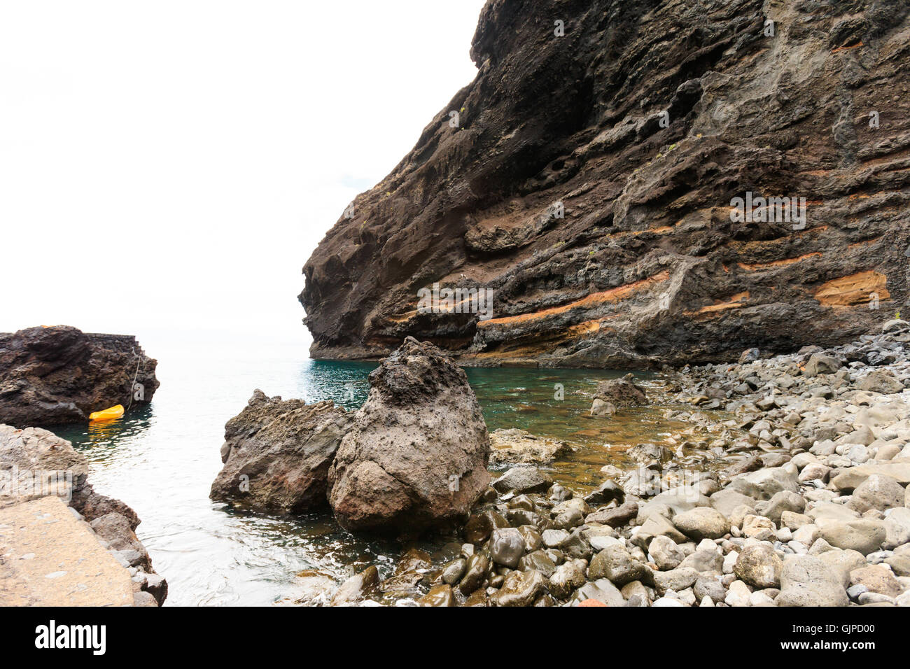 Summer seascape on tropical island Tenerife, Canary in Spain. Masca ...