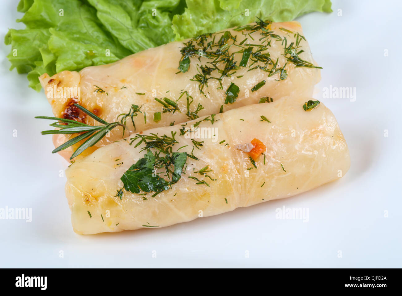 Stuffed cabbage rolls with minced meat Stock Photo - Alamy