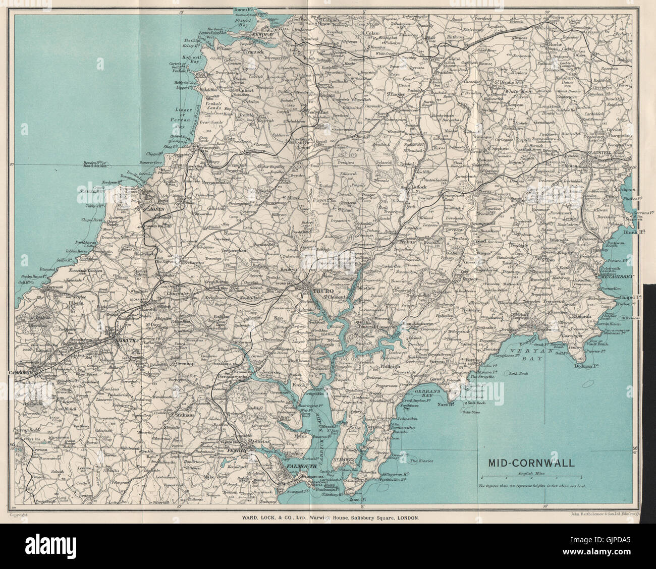 MID-CORNWALL. Carrick Roads Truro Newquay Redruth Falmouth St Austell ...