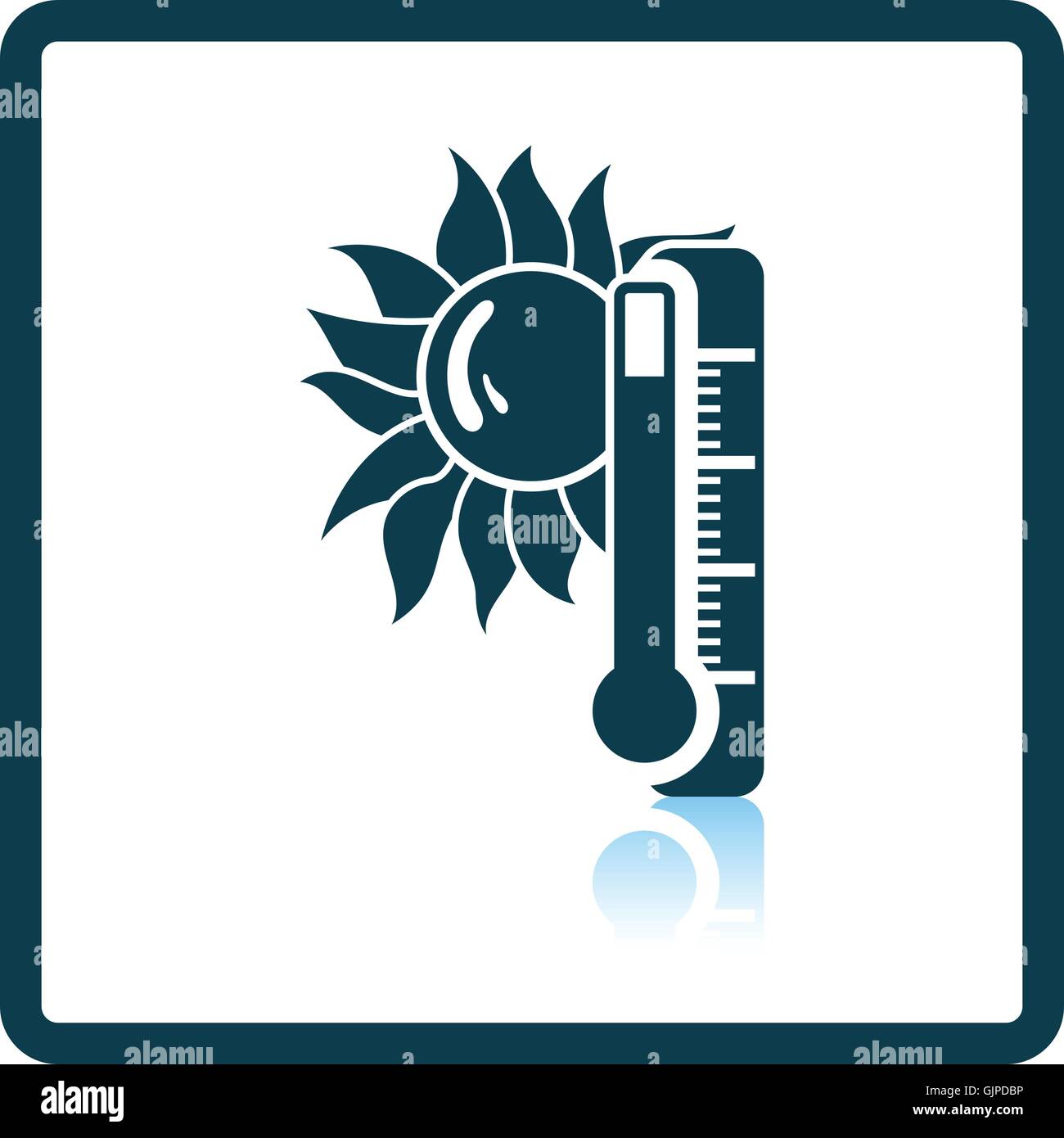 Summer heat icon. Shadow reflection design. Vector illustration Stock ...