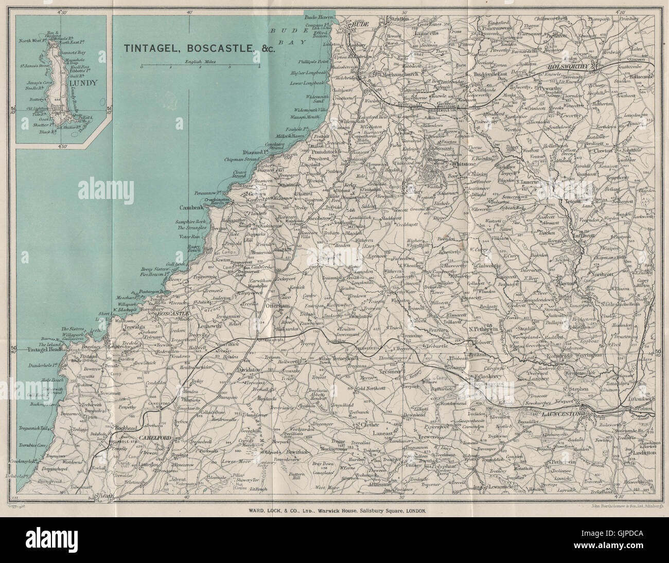 Map of boscastle hi-res stock photography and images - Alamy
