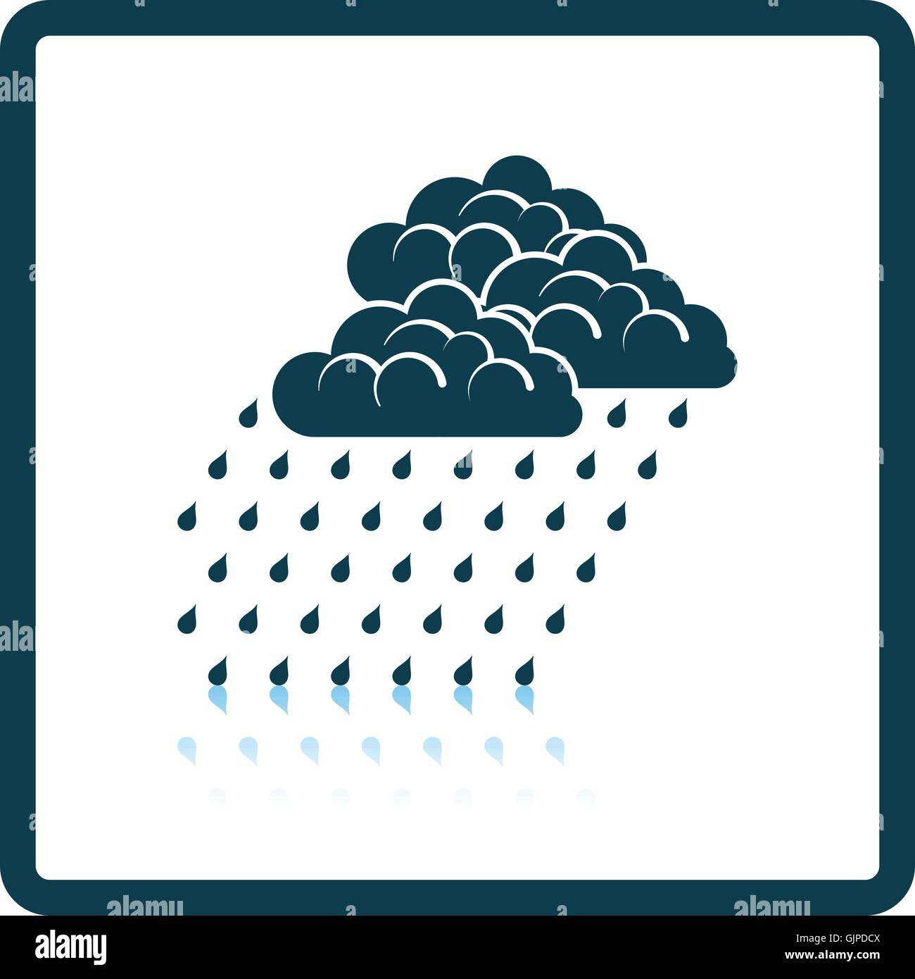 Rainfall icon. Shadow reflection design. Vector illustration Stock ...