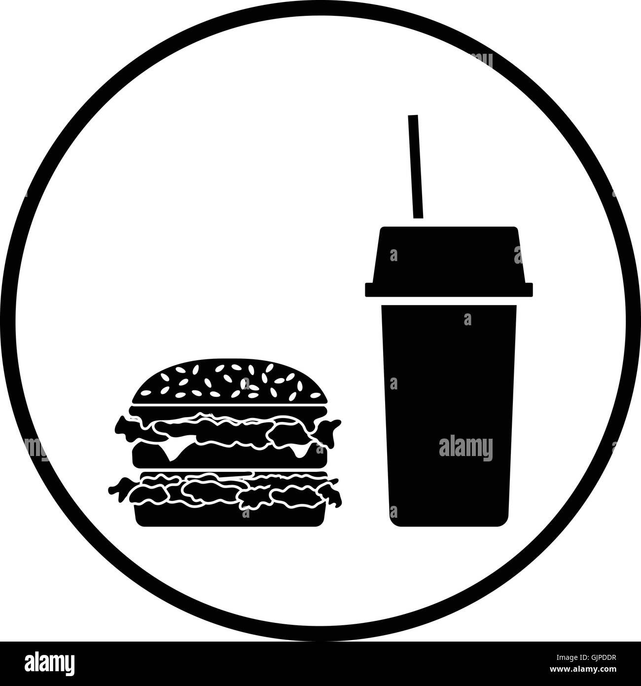 Fast food menu nutrition label Black and White Stock Photos & Images ...