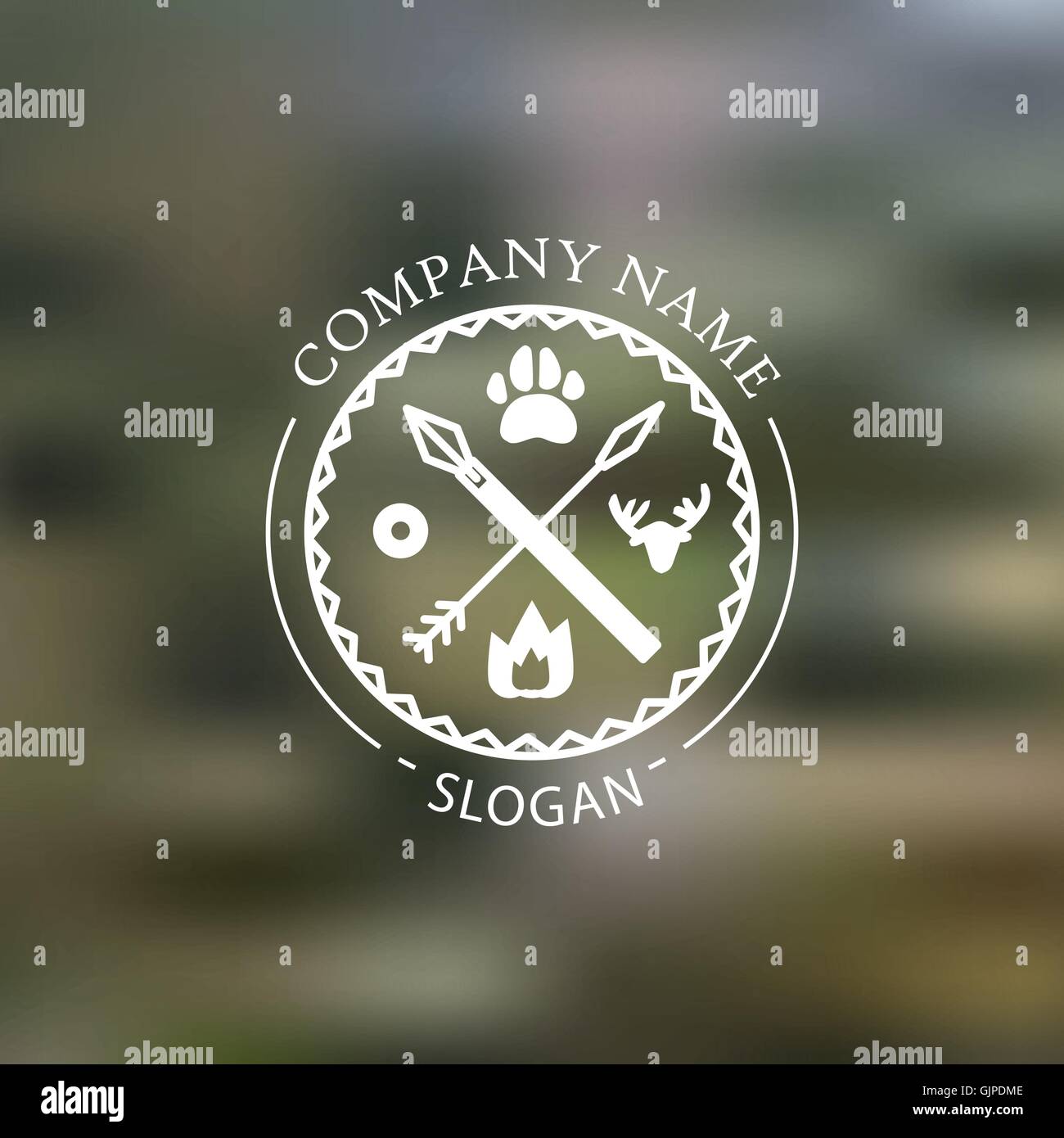 Nature and outdoor life adventure badge in hipster style. Travel ...