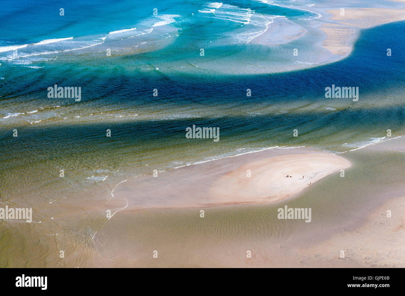 Family on Maghera Beach, Ardara, County Donegal, Ireland. Shot from ...
