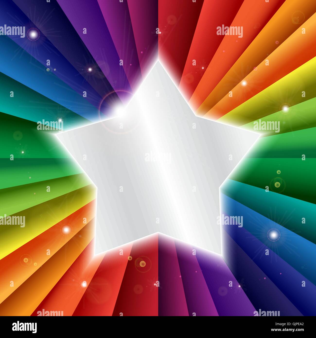 Bright vector rainbow celebration holiday banner, vector background ...