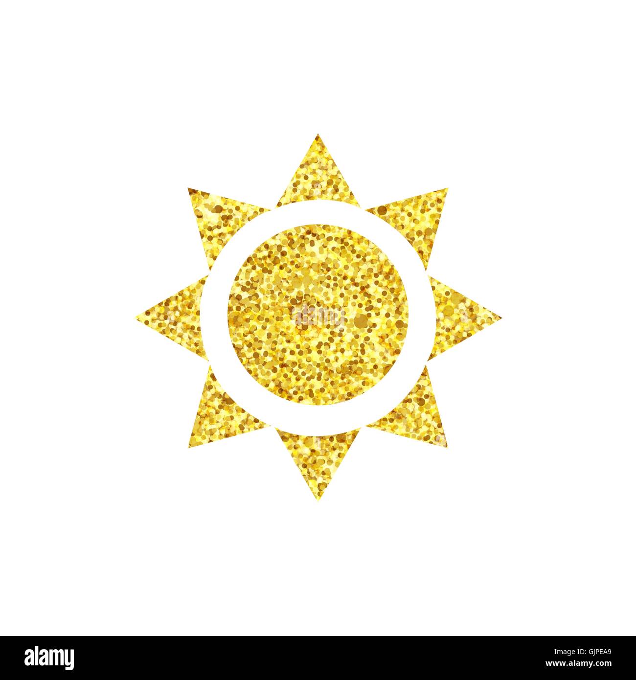 Gold triangle sun. Nature symbol, warm and light. Vector Stock Vector ...