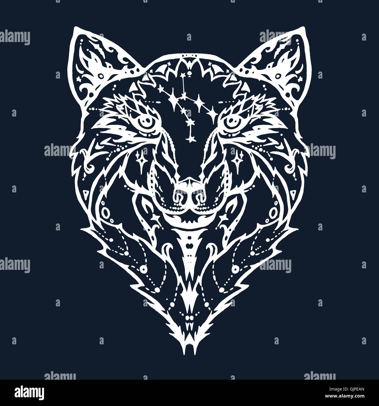 Aztec Wolf Head How To Draw A Tribal Wolf Head Tattoo Design Easy