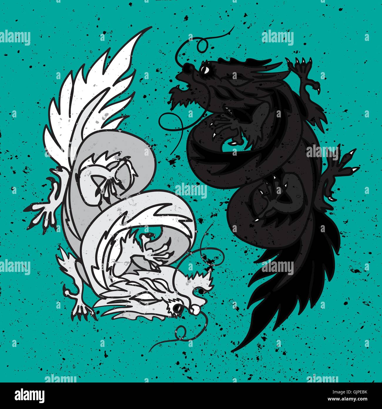 Dragon Yin And Yang Wolves