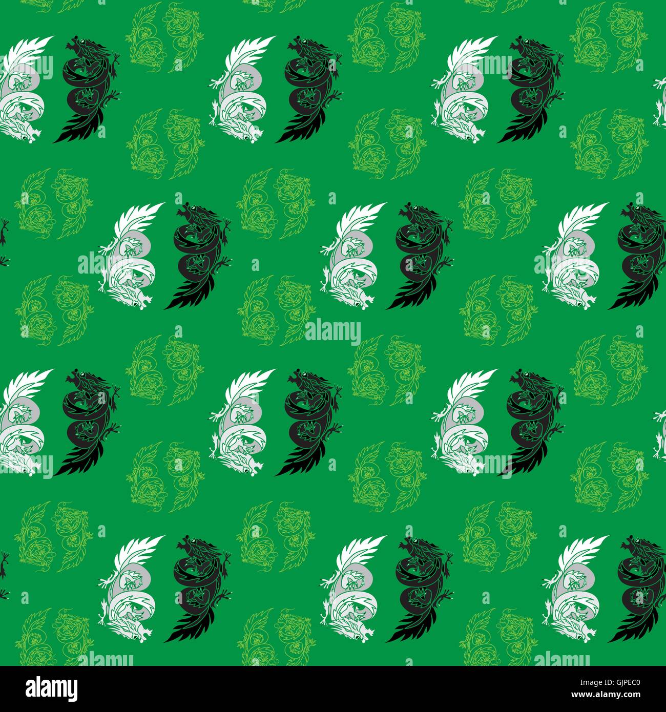 Symbol yin yang in pattern Stock Vector Images - Alamy