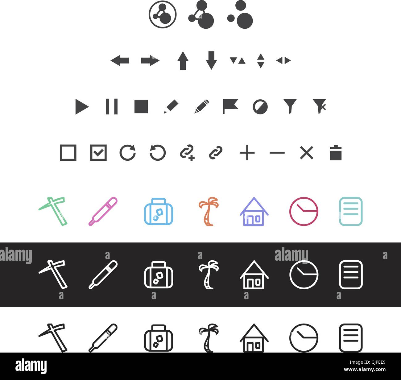 Web App Icons. User Interface symbols. Vector Stock Vector Image & Art ...