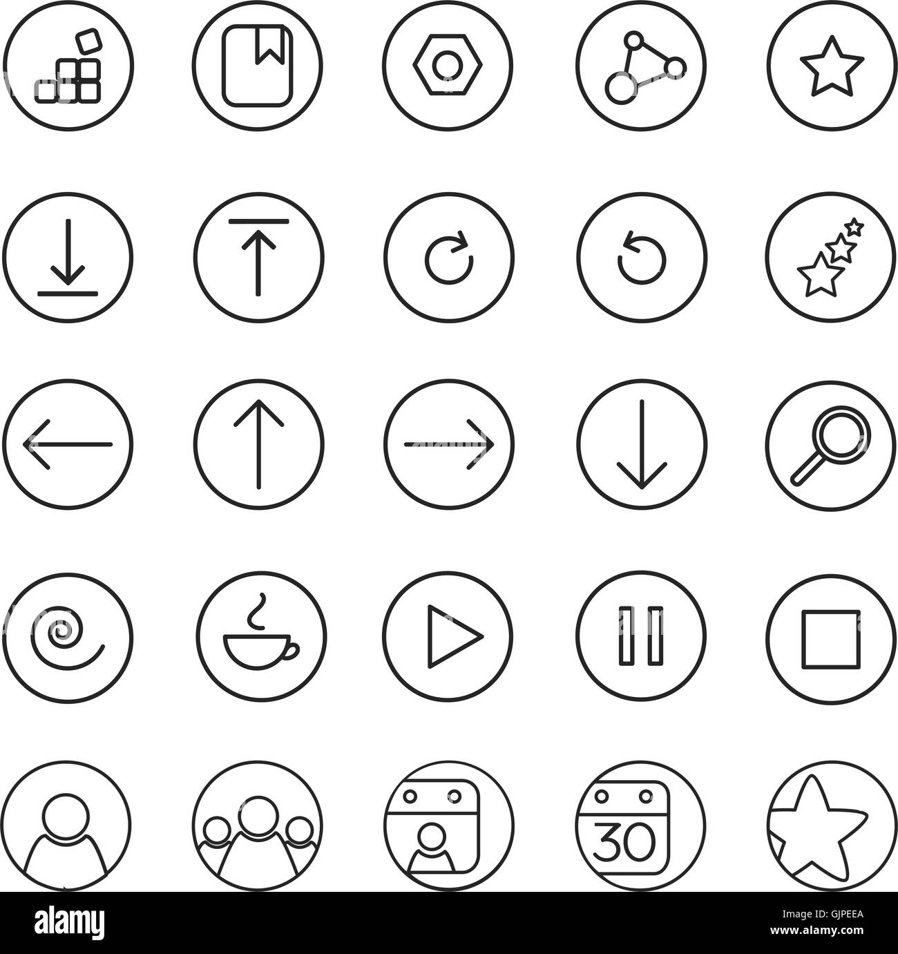 Web App Icons. User Interface symbols. Vector Stock Vector Image & Art ...