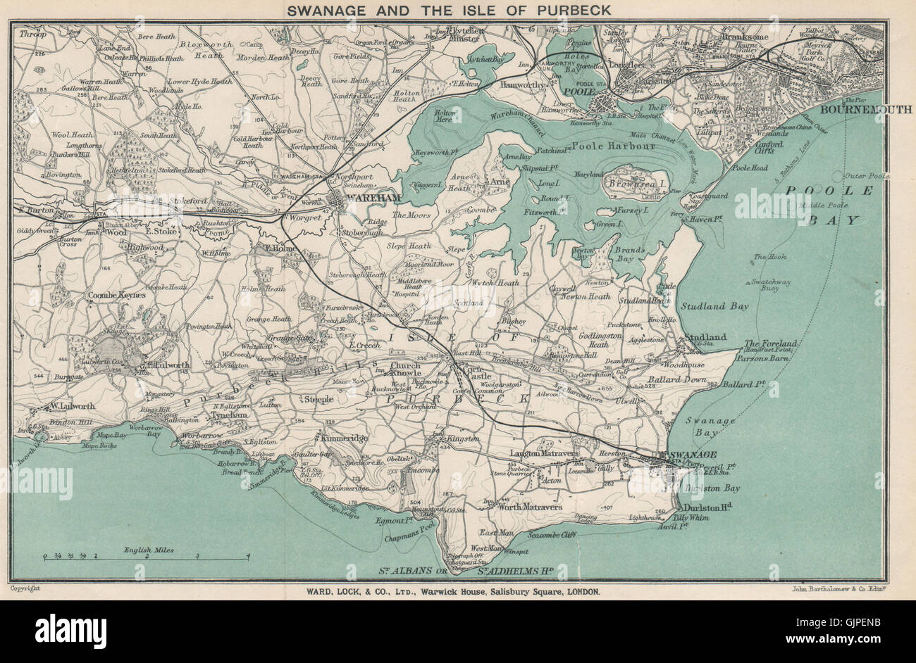 ISLE OF PURBECK. Swanage Wareham Bournemouth Poole. Dorset. WARD LOCK ...