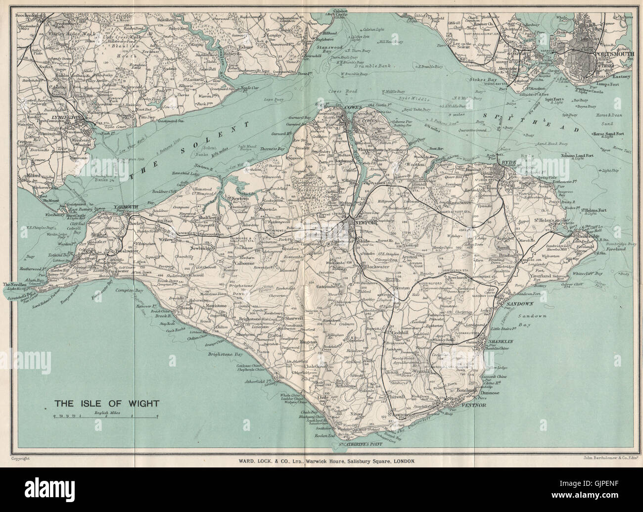 Isle of wight railway map hi-res stock photography and images - Alamy
