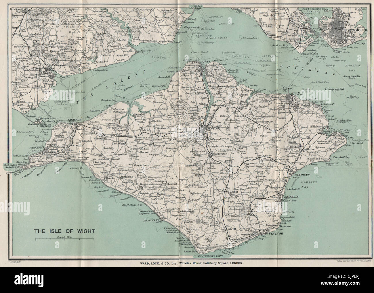 Isle of wight railway map hi-res stock photography and images - Alamy