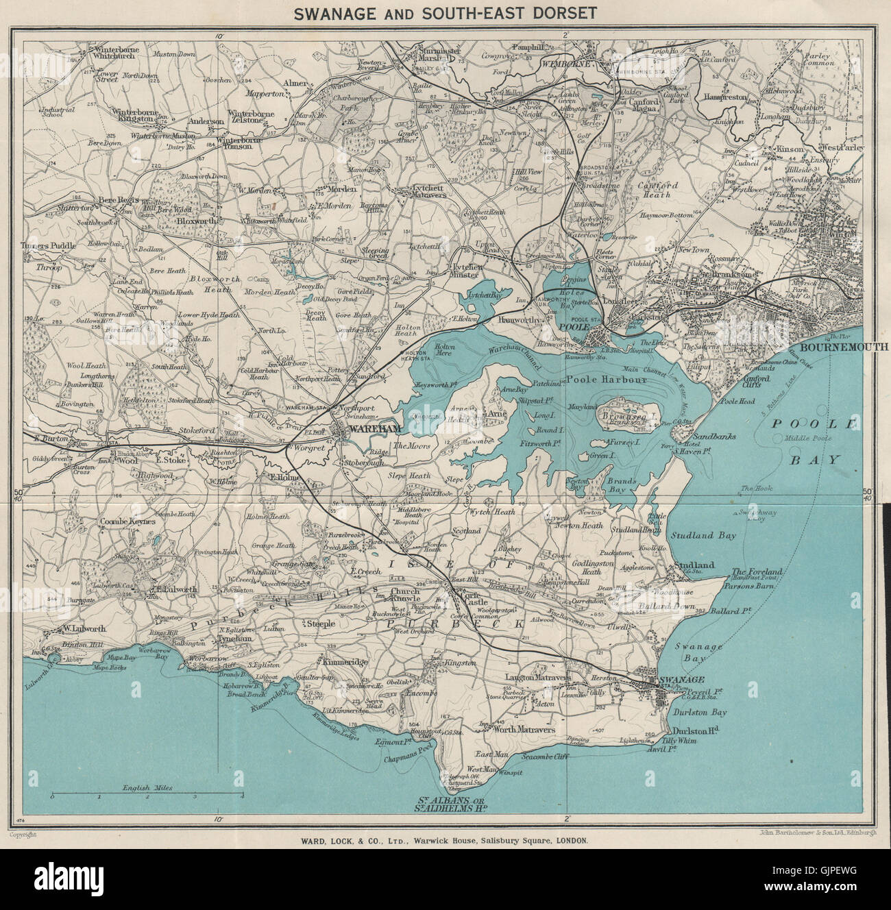 SOUTH-EAST DORSET. Isle of Purbeck Poole Harbour Wareham Bournemouth ...