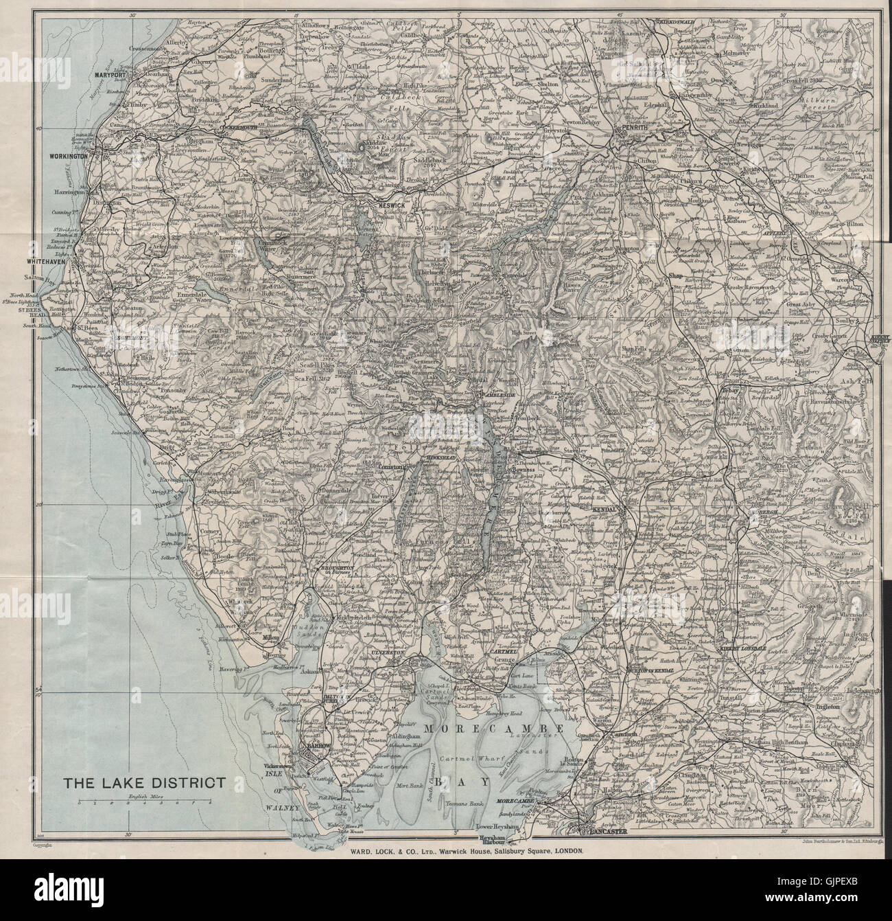 Lake district map pictorial hi-res stock photography and images - Alamy