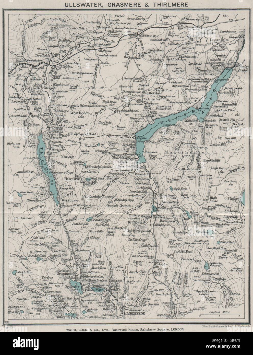 Map of grasmere High Resolution Stock Photography and Images - Alamy