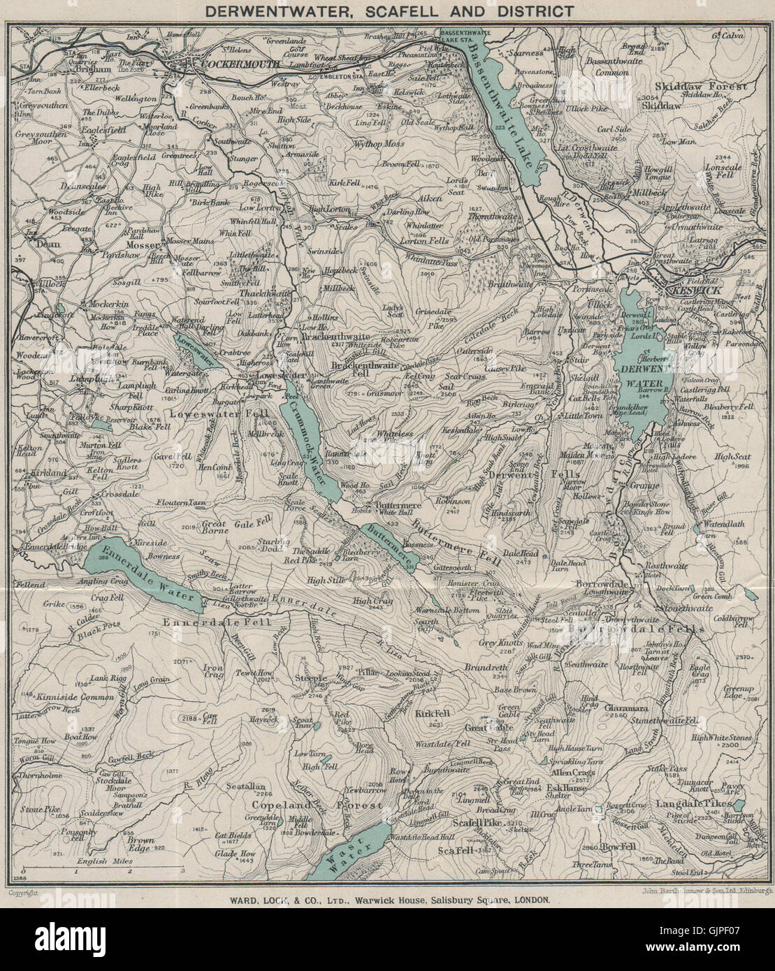 Lake district map pictorial hi-res stock photography and images - Alamy