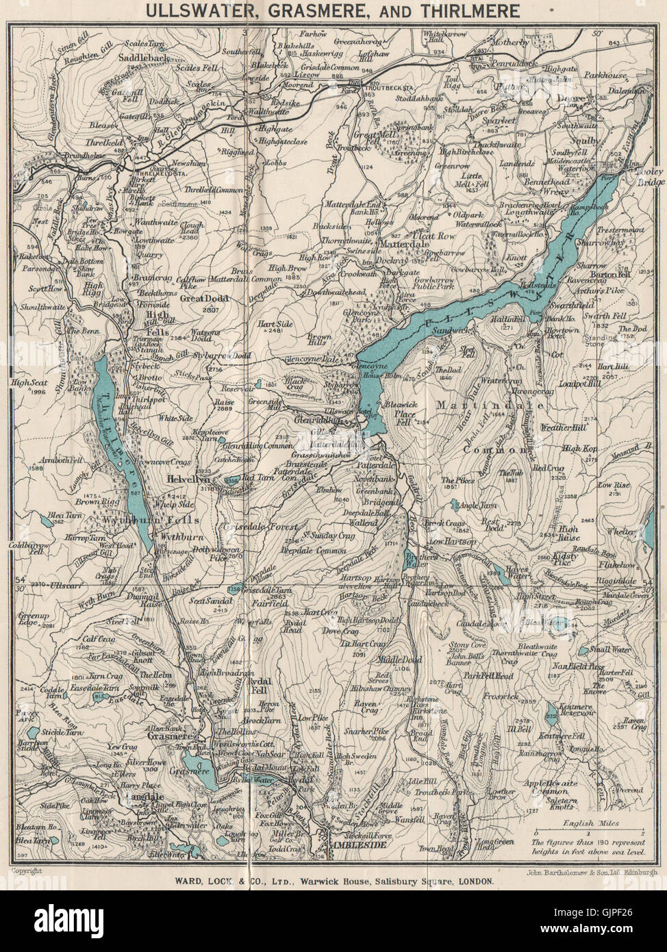 Lake district map pictorial hi-res stock photography and images - Alamy