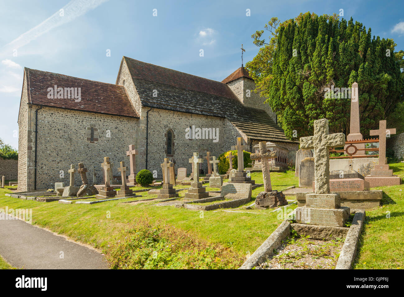 St wulfrans church ovingdean hi-res stock photography and images - Alamy