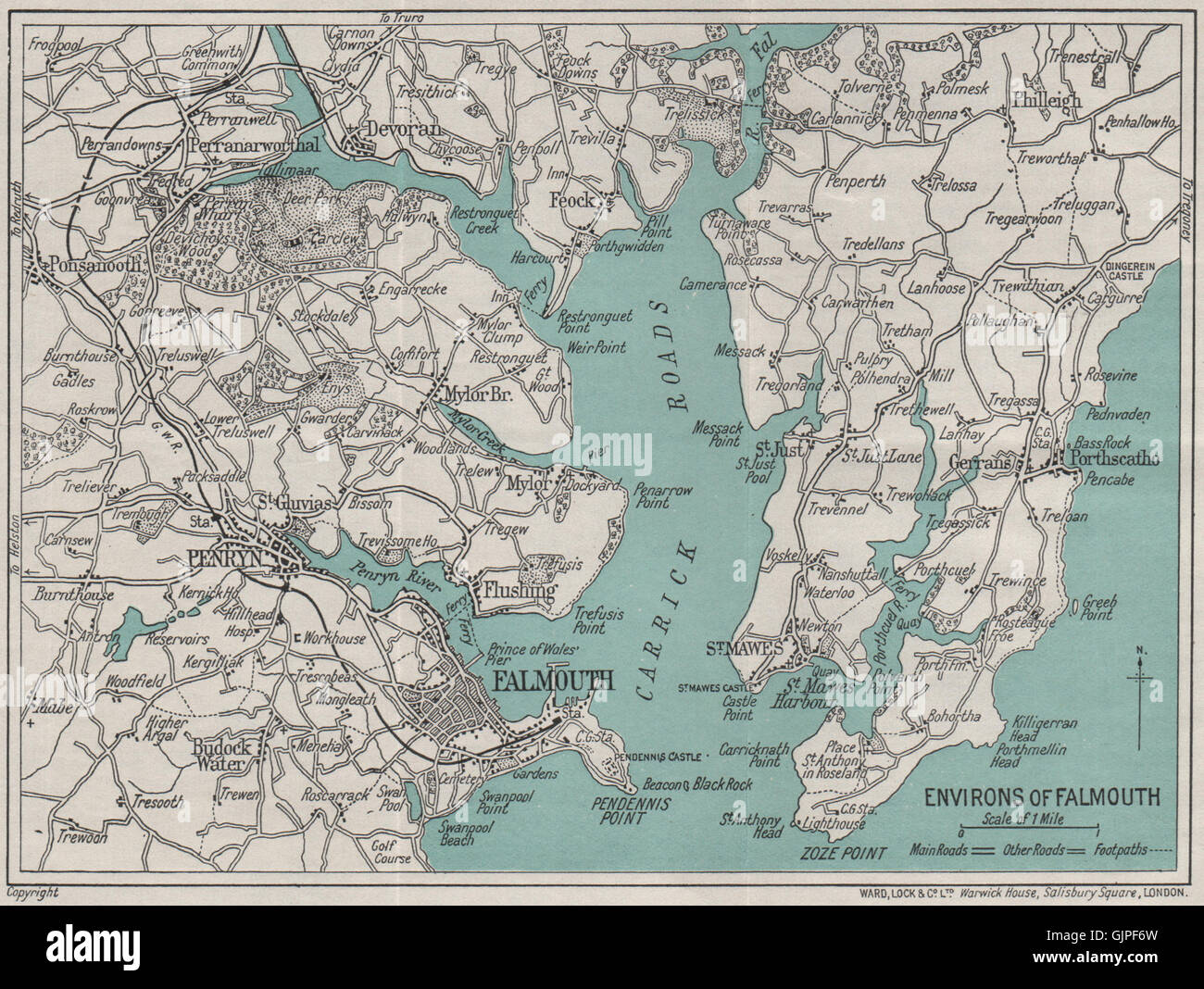 Penryn map hi-res stock photography and images - Alamy