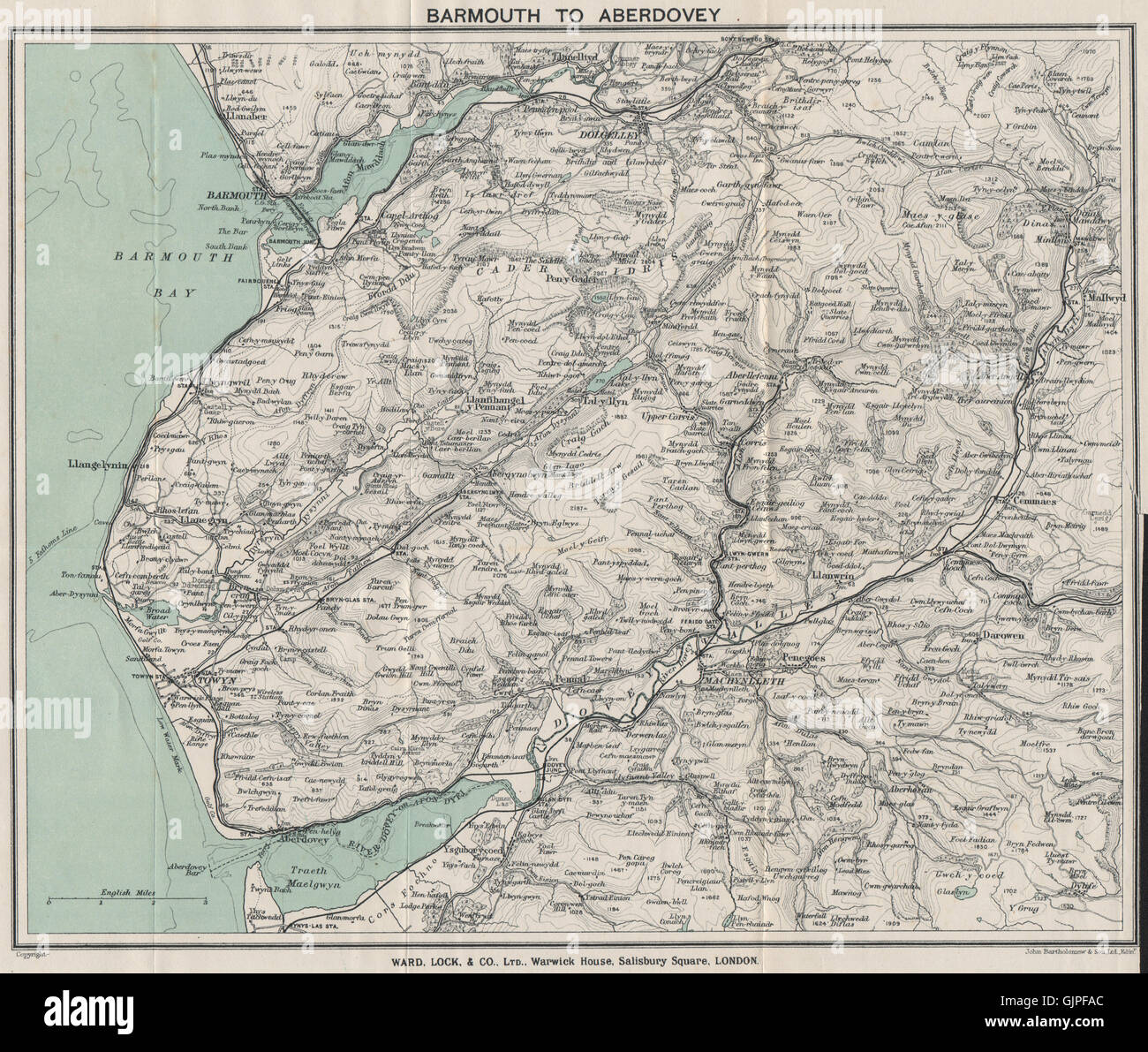 Map of dolgellau hi-res stock photography and images - Alamy
