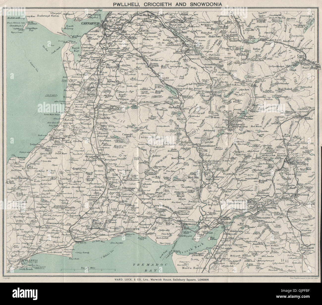 Map of llanberis hi-res stock photography and images - Alamy
