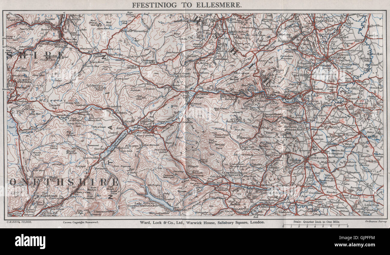Map of wrexham hi-res stock photography and images - Alamy