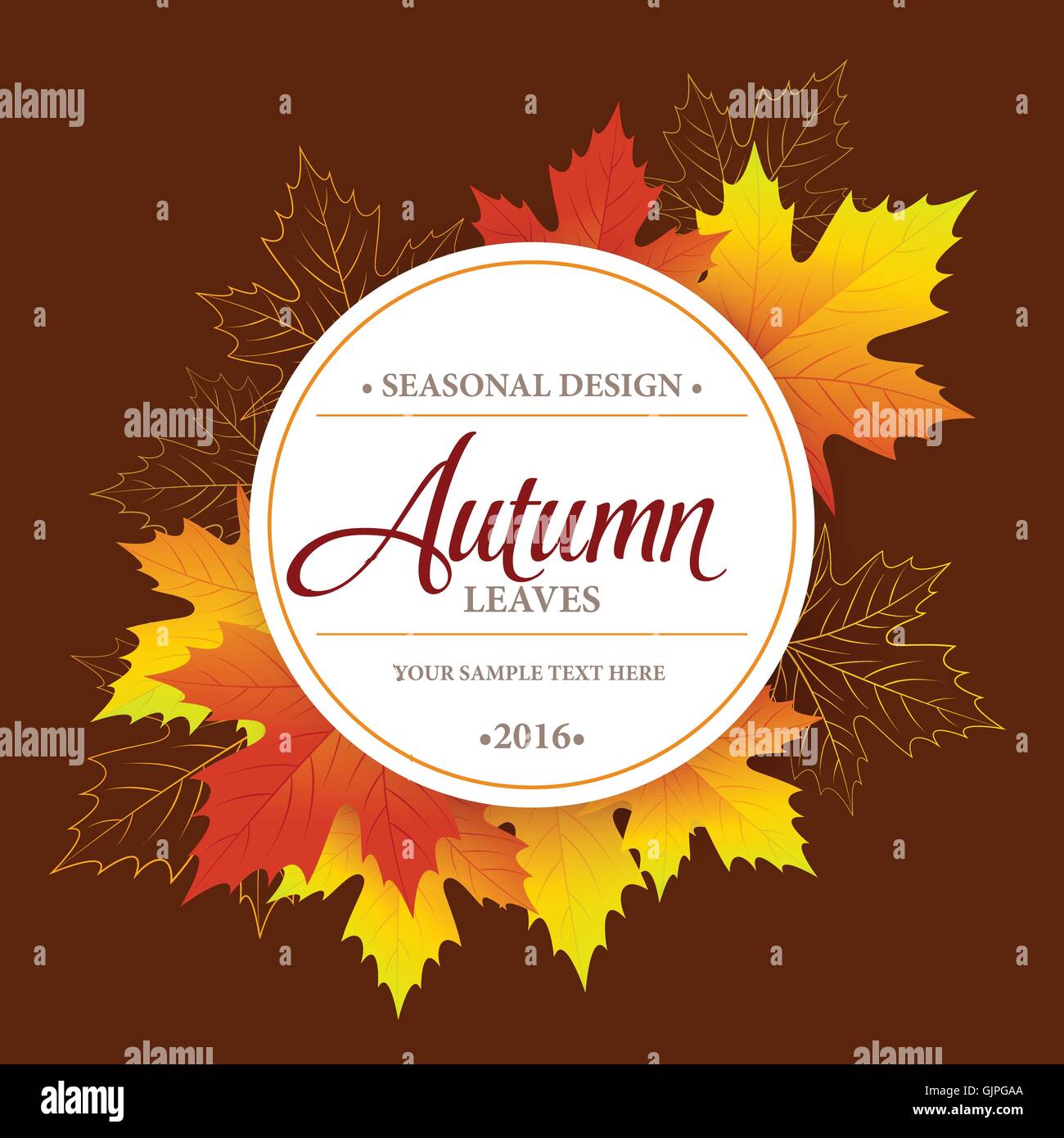 Autumn seasonal banner design. Fall leaf. Vector illustration Stock ...