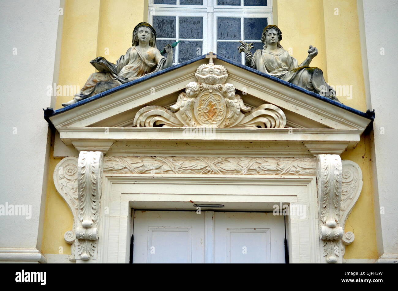 baroque decoration with angels of a german castle Stock Photo - Alamy