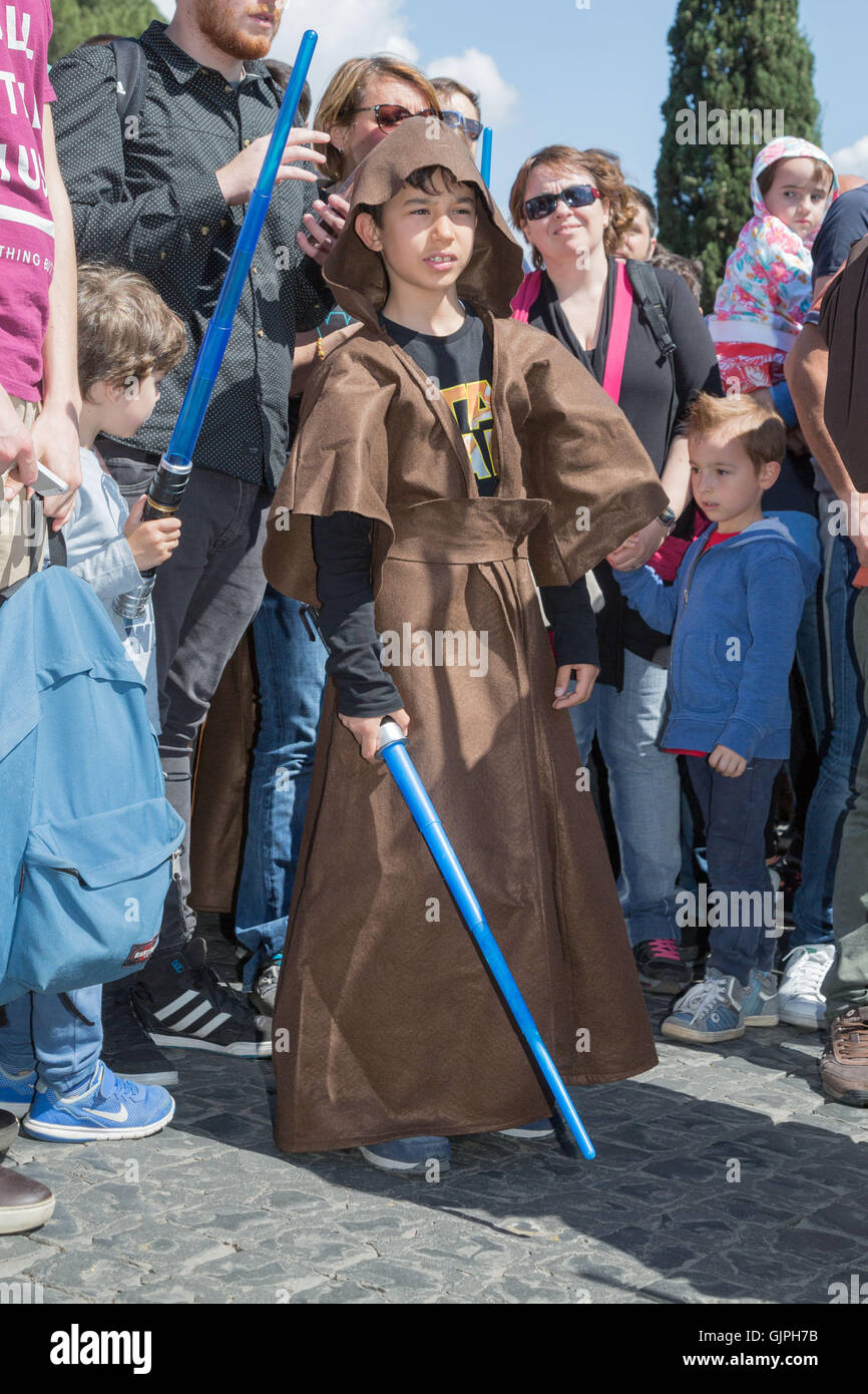 Star Wars Day 2016 at the Colosseum in Rome Featuring: Atmosphere Where ...