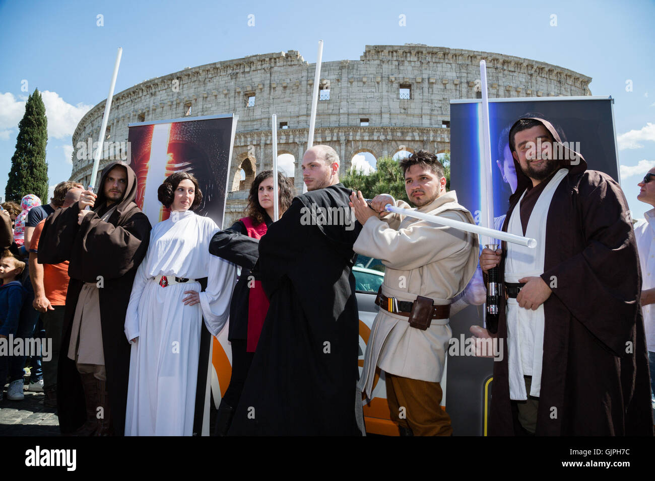 Star Wars Day 2016 at the Colosseum in Rome Featuring: Atmosphere Where ...