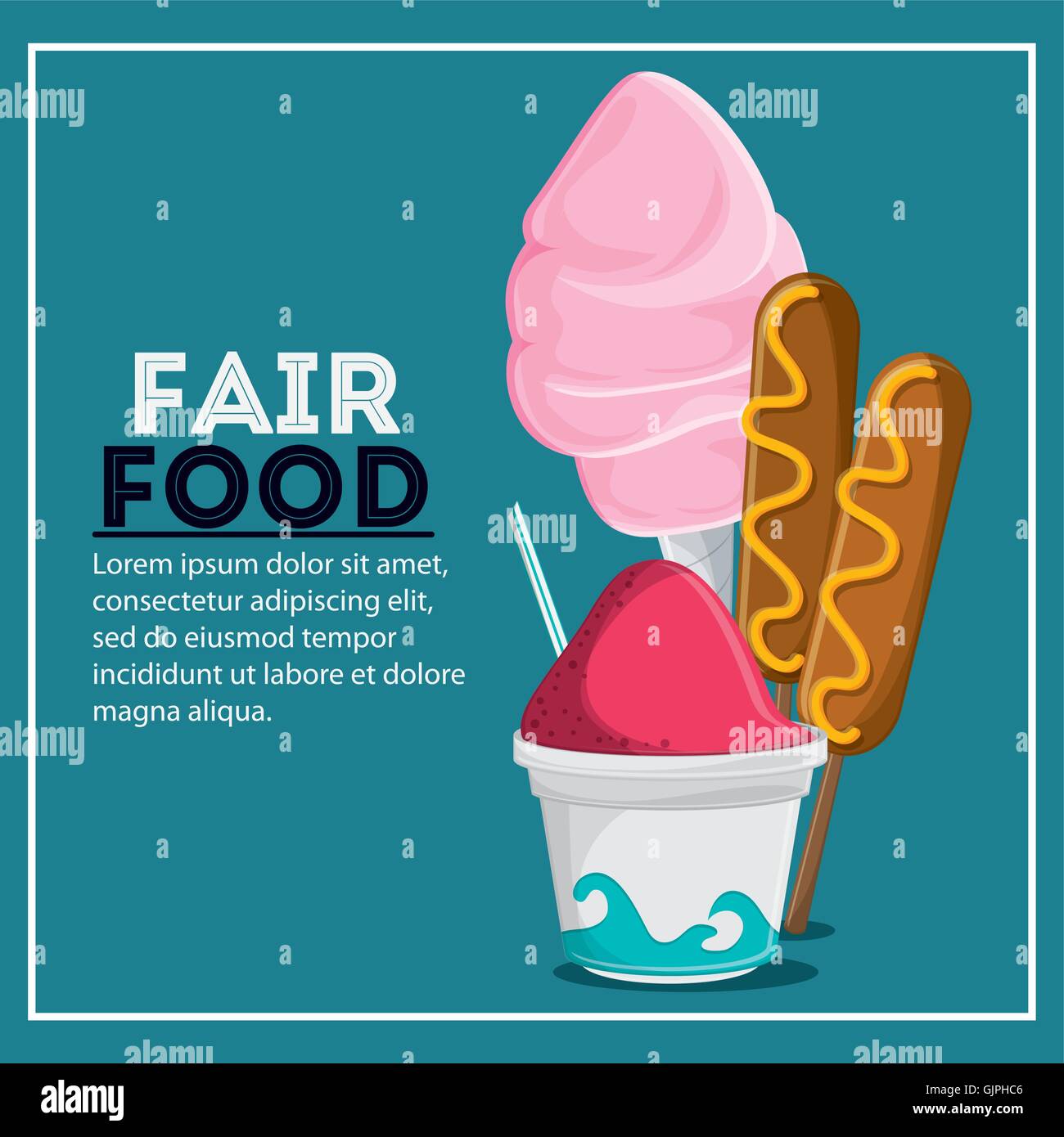 Cotton candy at state fair Stock Vector Images - Alamy