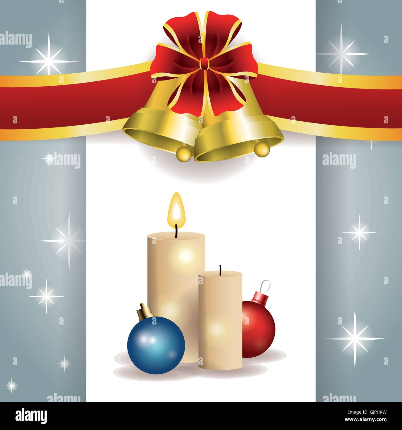 bell candle merry christmas celebration design Stock Vector Image & Art ...