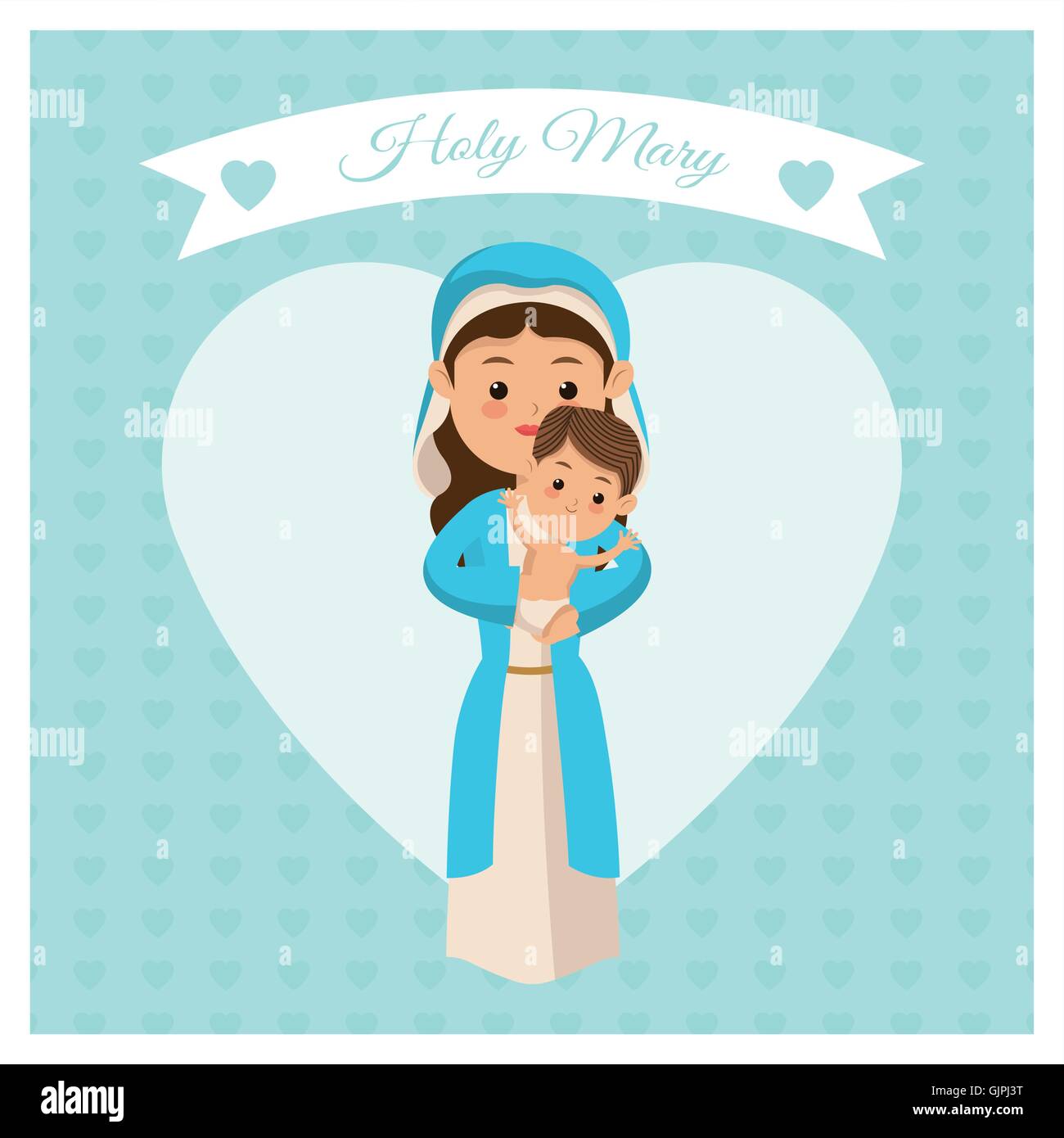 Holy mary cartoon design Stock Vector Image & Art - Alamy