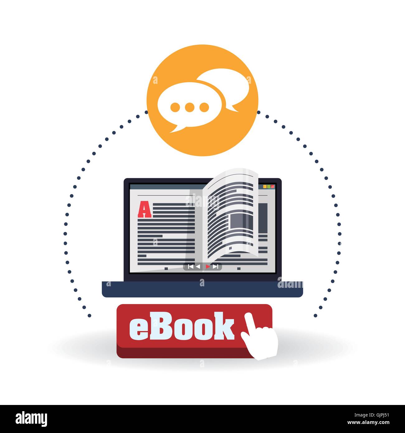 eBook design. reading icon. White background , vector illustration ...