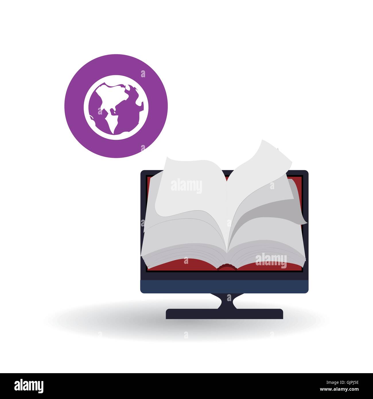 eBook design. reading icon. White background , vector illustration ...