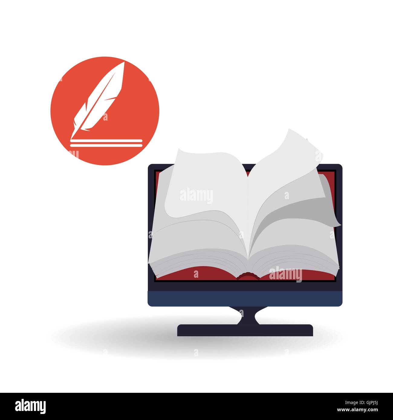 eBook design. reading icon. White background , vector illustration ...