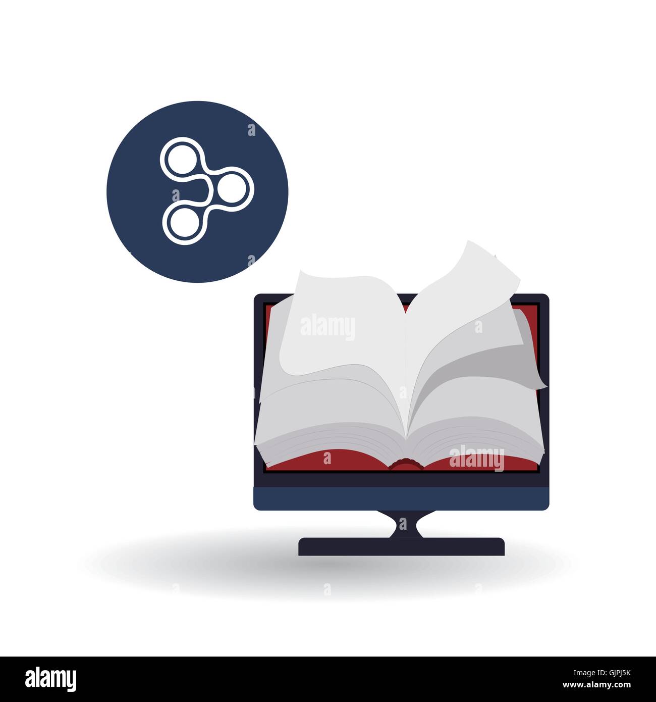 eBook design. reading icon. White background , vector illustration ...