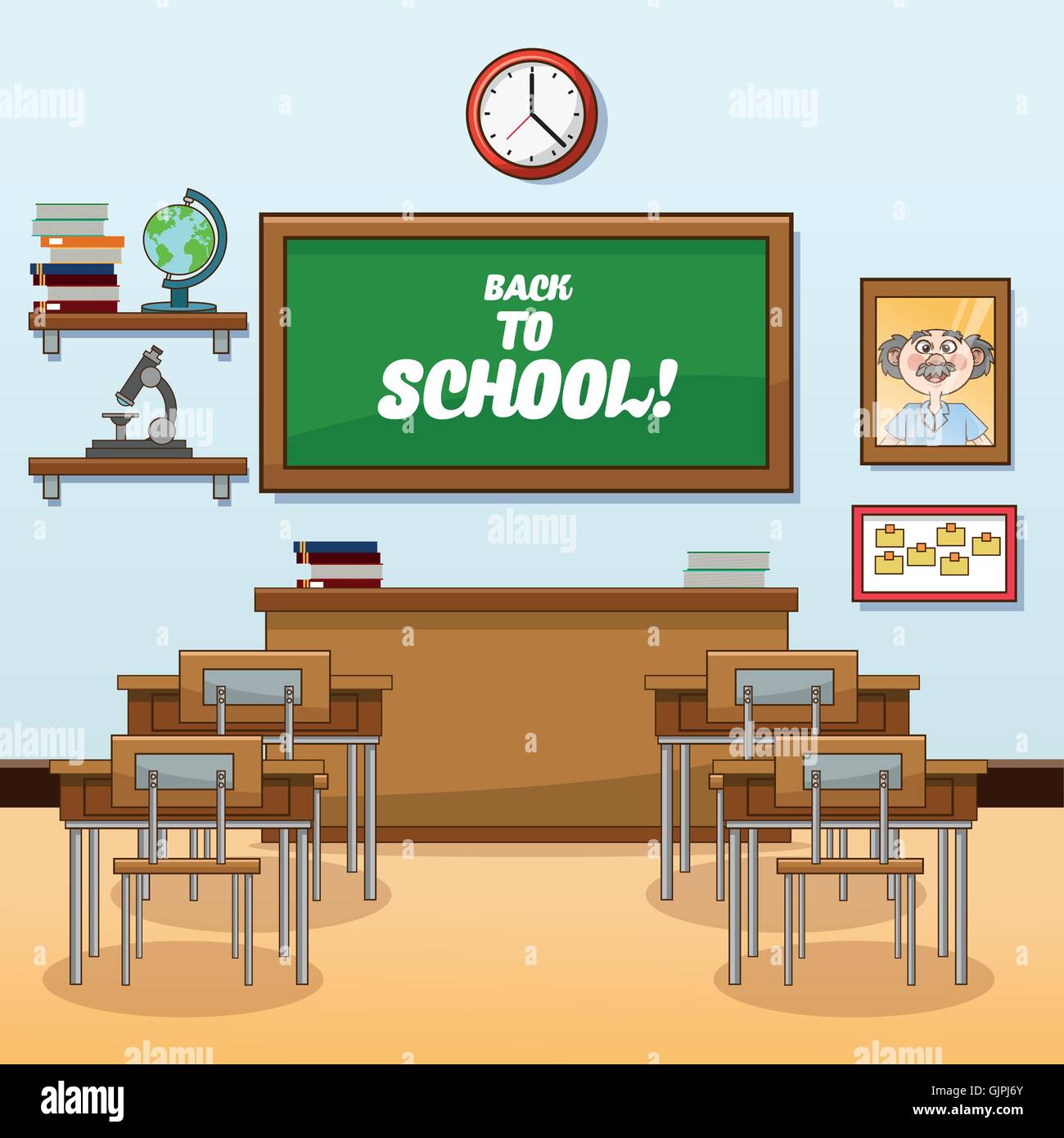 classroom back to school design Stock Vector Image & Art - Alamy