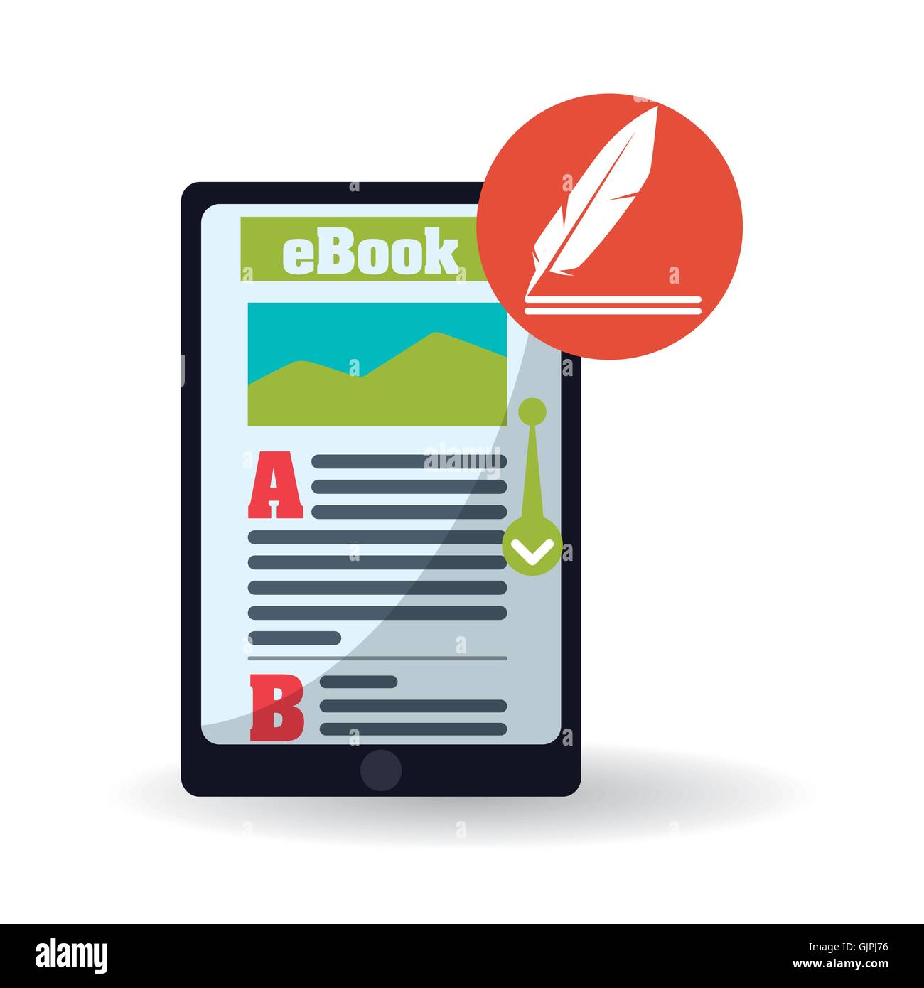 eBook design. reading icon. White background , vector illustration Stock Vector Image & Art - Alamy