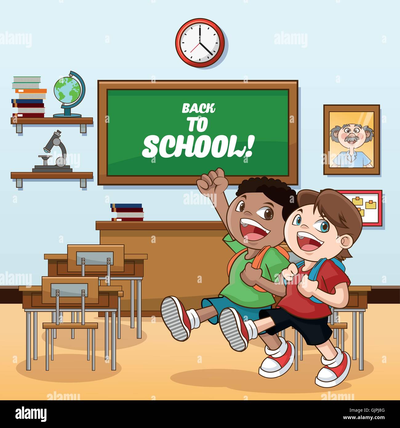 classroom back to school design Stock Vector Image & Art - Alamy