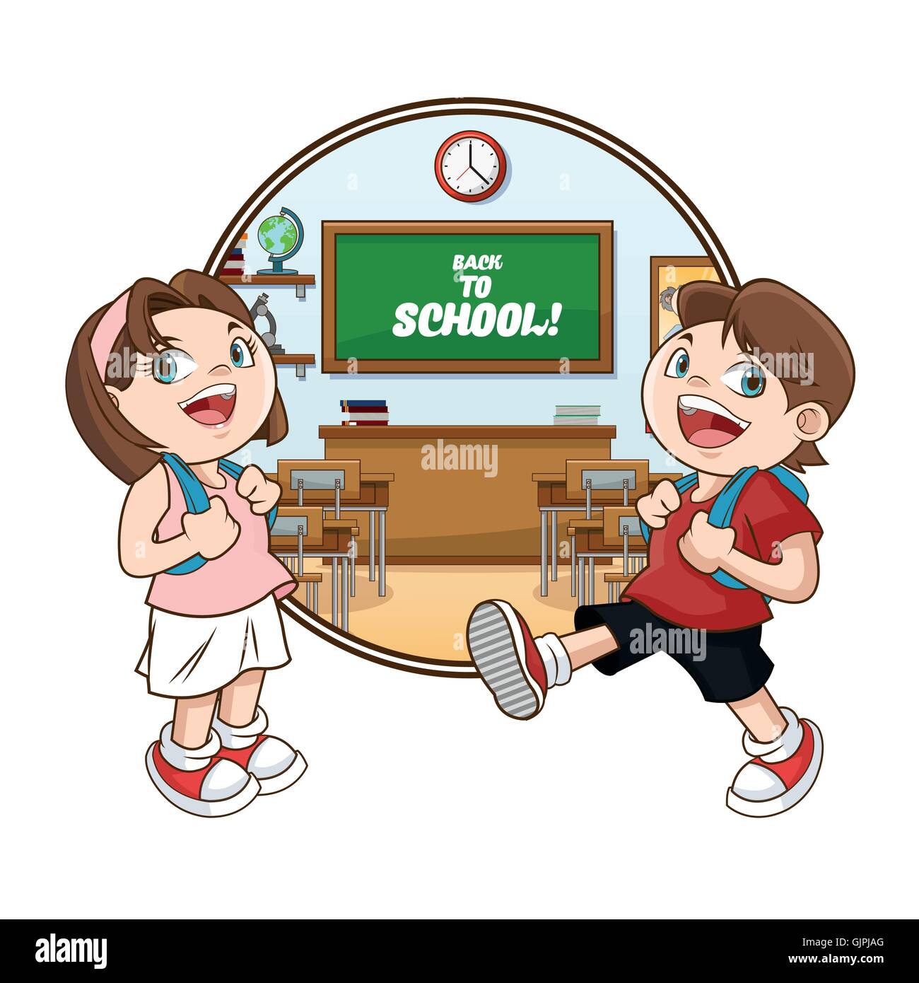 classroom back to school design Stock Vector Image & Art - Alamy