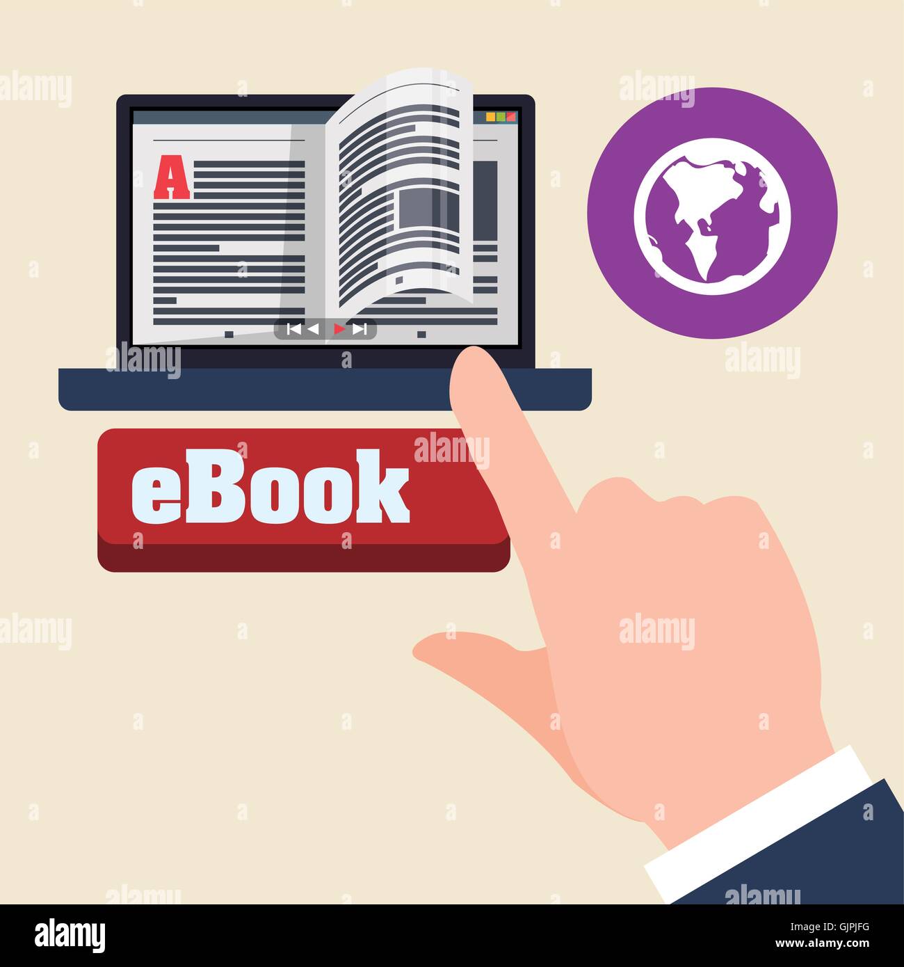 eBook design. reading icon. White background , vector illustration ...