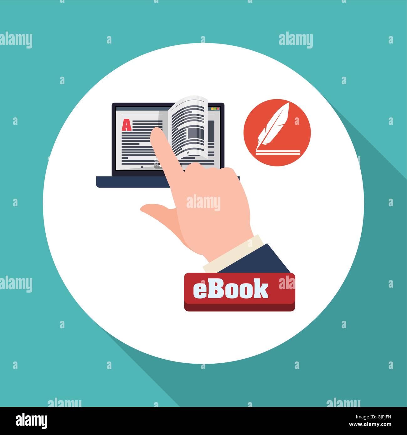 eBook design. reading icon. White background , vector illustration ...