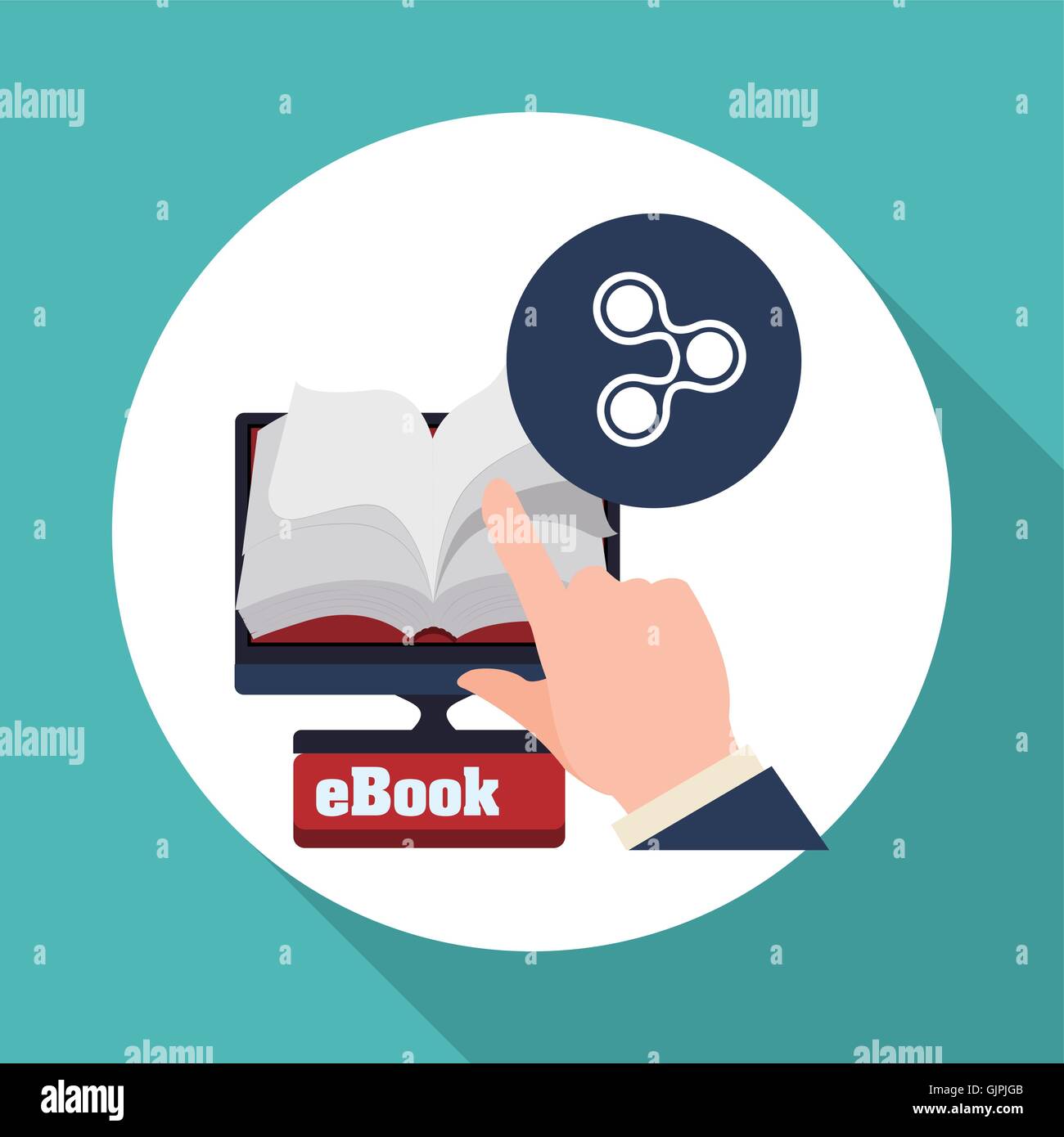 eBook design. reading icon. White background , vector illustration ...