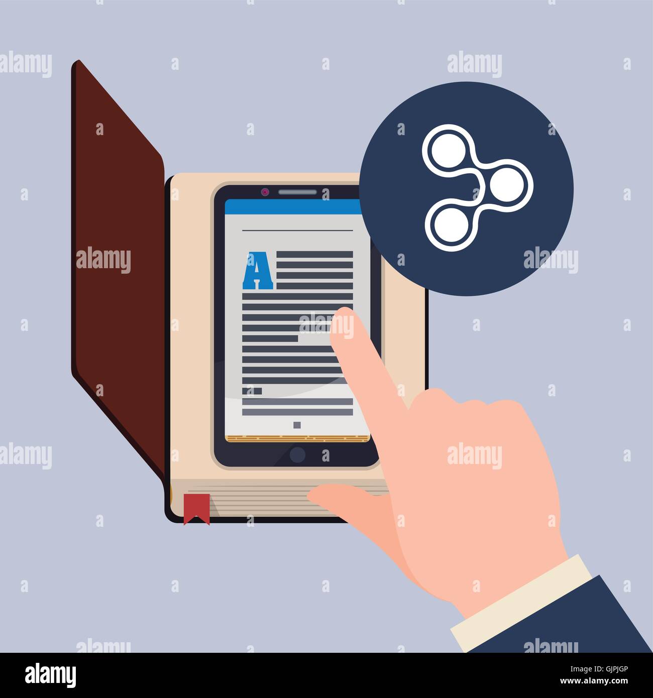 eBook design. reading icon. White background , vector illustration ...